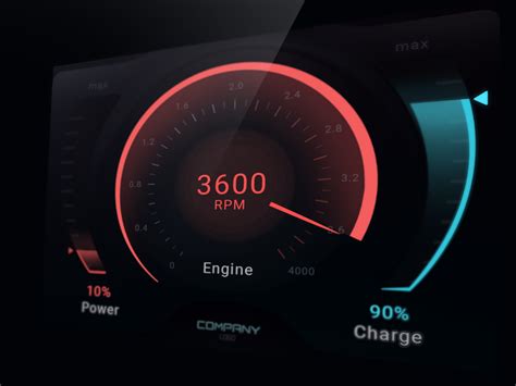 Electric Boat Engine Gui Interface Speed Meter Design By Scott Kane On