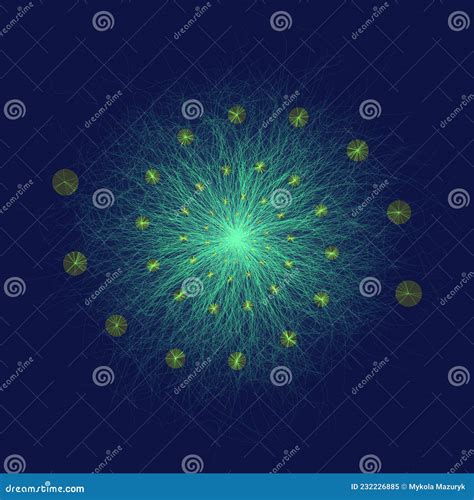 chaos and order big data concept abstract blue background with lines