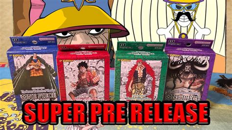 All Of The One Piece Super Pre Release Starter Decks Youtube