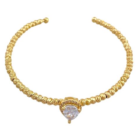 النگو زنانه وای اس ایکس مدل نگین اشک البرنادو گوی توپی کد B4459 زیب زر