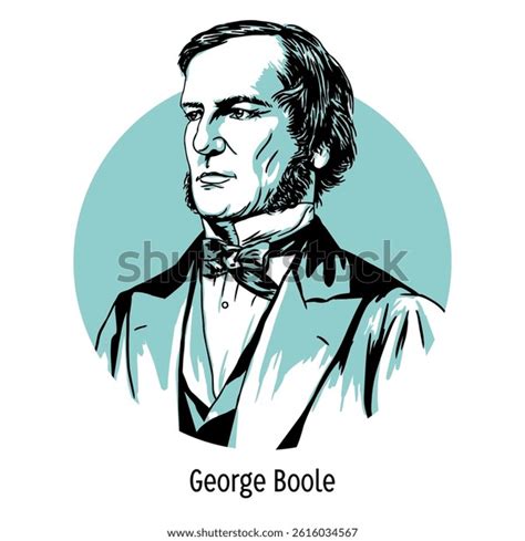 George Boole English Mathematician Logician Professor Vector De Stock Libre De Regalías