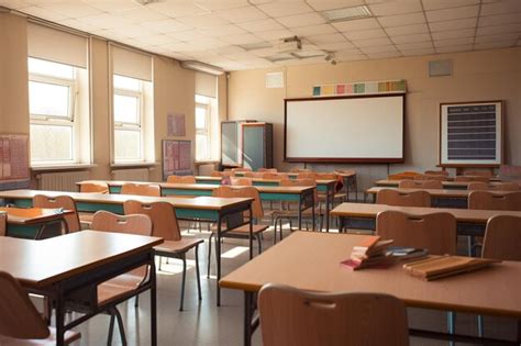 Premium Photo Interior Of An Empty School Class