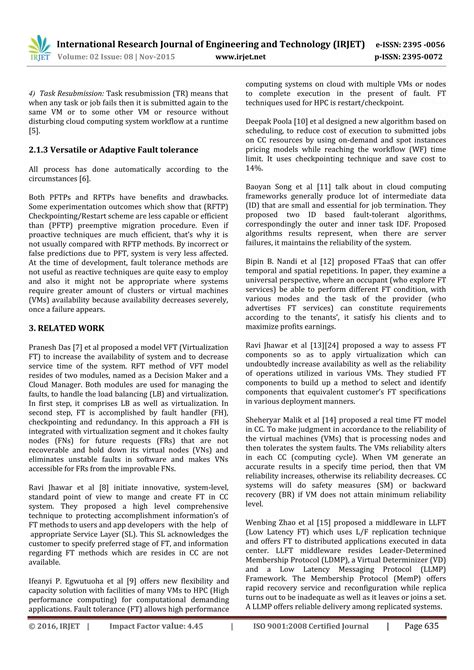 A Comparative Review On Fault Tolerance Methods And Models In Cloud