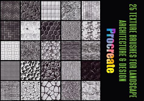 Procreate Seamless Brushes 25 Pattern Textures For Landscape
