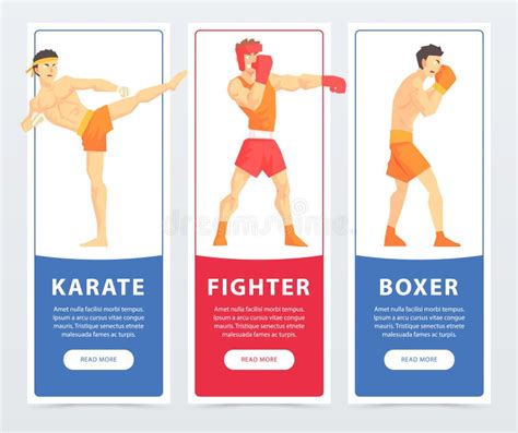 Lutadores Das Artes Marciais Karaté Lutador Elementos Do Vetor Dos