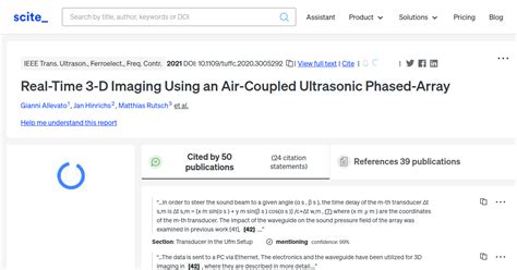 real time 3 d imaging using an air coupled ultrasonic phased array