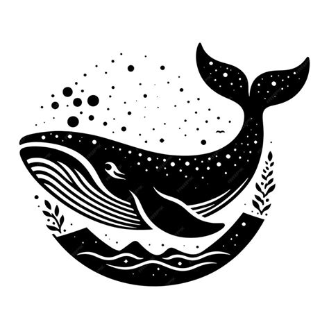 Whale Silhouette Vector Illustration Premium Ai Generated Vector