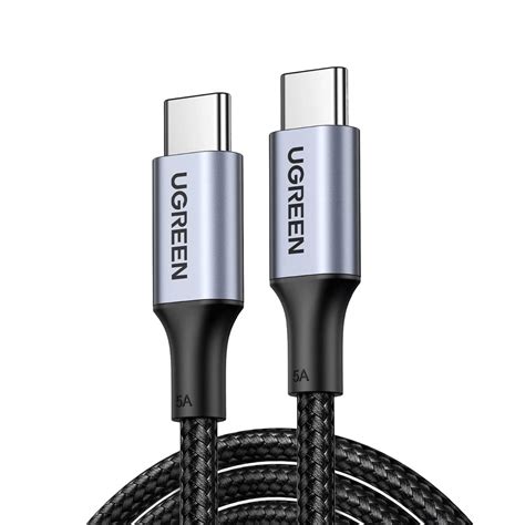 Ugreen Usb C To Usb C 100w 5a Charger Cable Nylon Braided Ugreen Eu