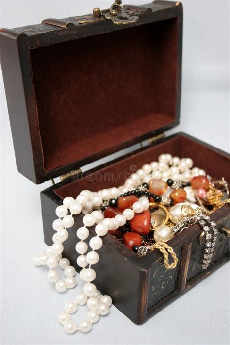 Jewel in box stock photo. Image of chest, dress, gold, pearls - 721984