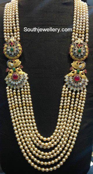 Peacock South Sea Pearls Mala Indian Jewellery Designs