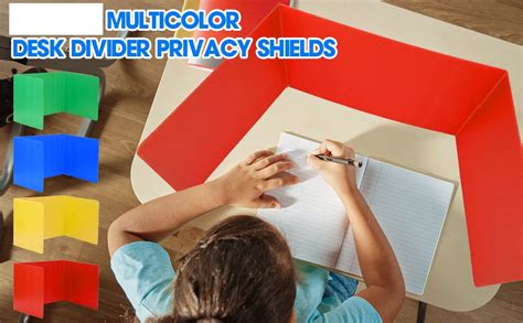 4 Pack Colorful Desk Privacy Dividers For Student Testing And Easy