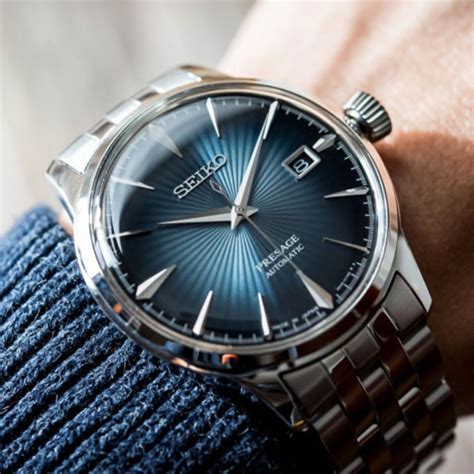 Bnib Seiko Presage Automatic Blue Gradation Cocktail Time Blue Moon