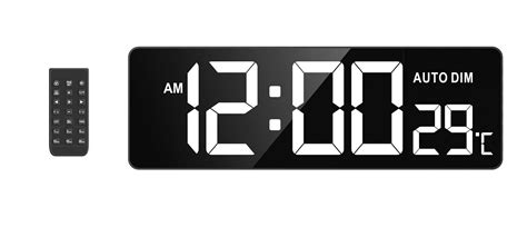 Temperature Humidity Display Support Remote Control Big Screen Dual Alarm Wall Clock China