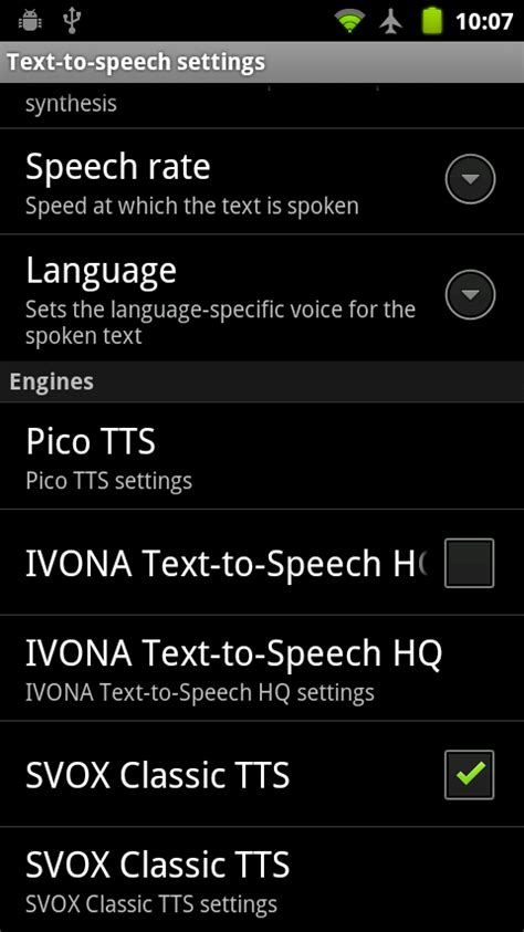 Android How To Tell Whether A Specific TTS Engine Is Checked Enabled Stack Overflow