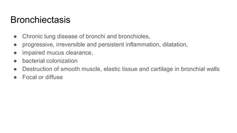 Bronchiectasis Pptx