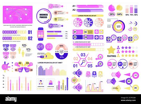 Bundle Infographic Elements Data Visualization Vector Design Template