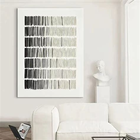 Large Black White Minimalist Art Black And White Texture Art Abstract