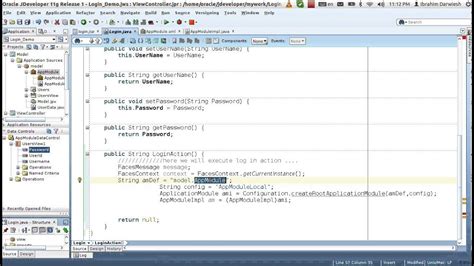 jdev[02] adf create login method exposed to bean andnavigate to page