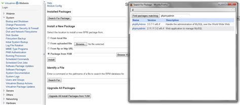 Virtualmin Install Phpmyadmin In Central Location James Simpson