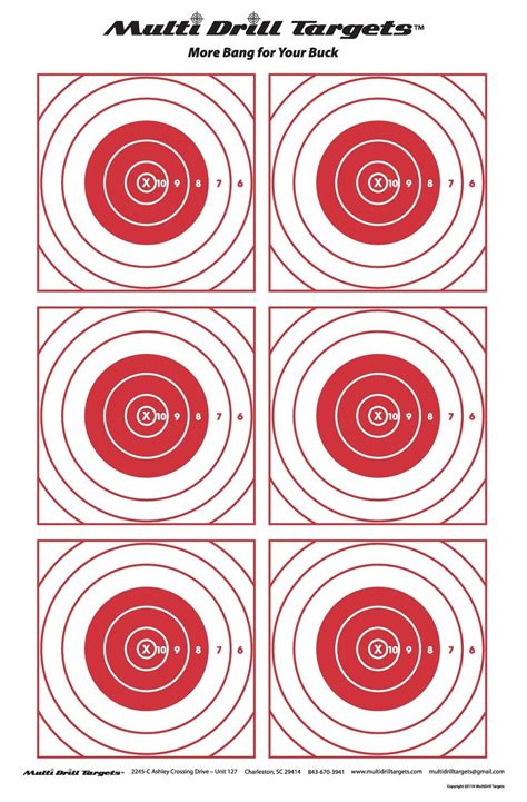 multi drill bullseye target 10 count store multi drill targets