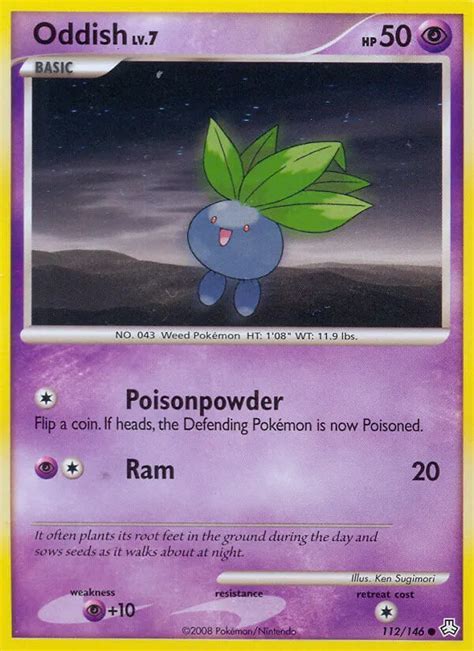 Pokémon Diamond And Pearl Legends Awakened Card 112 Oddish Standard