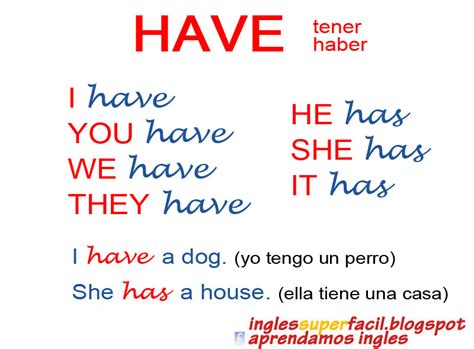 More Grammar And Vocabulary Simple Present With Have