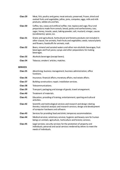 Nice Classification 10th Edition