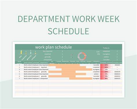 Week Schedule Template Excel