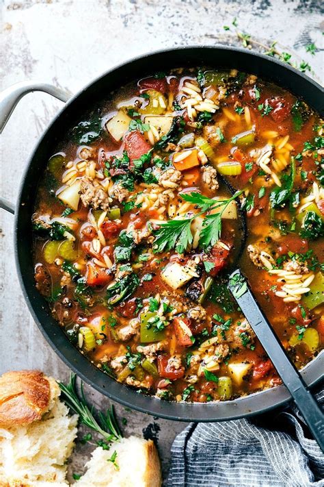 Italian Sausage And Orzo Soup Chelseas Messy Apron