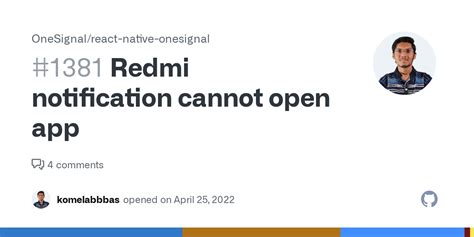 Redmi Notification Cannot Open App · Issue 1381 · Onesignalreact