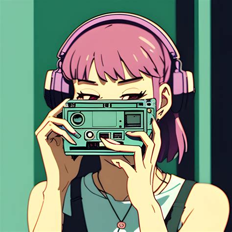 A Close Up Of A Woman Holding A Cassette In Her Hands In Front O