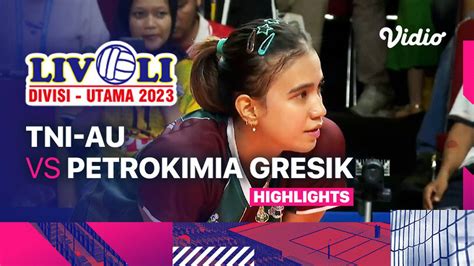 Final Putri TNI AU Vs Petrokimia Gresik Pupuk Indonesia Highlights Livoli Divisi Utama