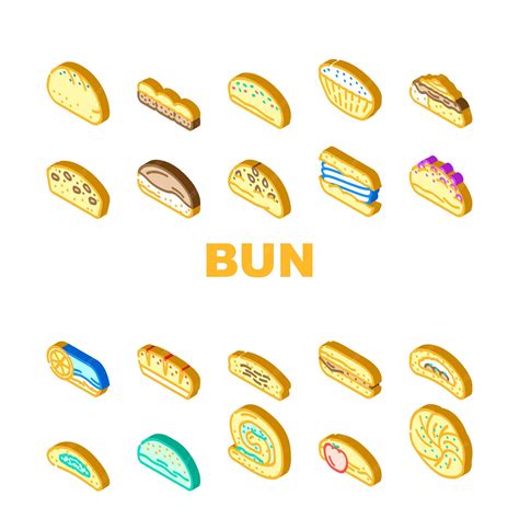 Premium Vector Bun Bread Burger Hamburger Icons Set Vector Food