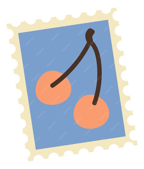Premium Vector Cute Postmark Drawing Hand Drawn Color Mail Element