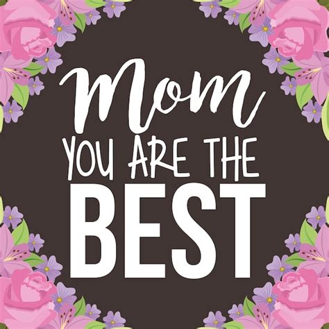 Premium Vector Mom The Best Card