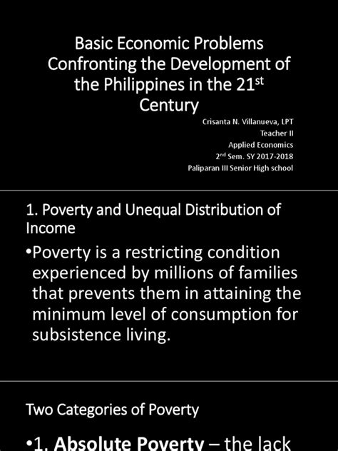 Lecture 5 Basic Economic Problems Confronting The Development Of The
