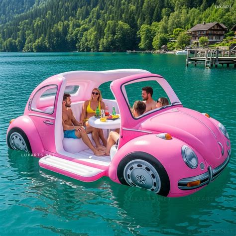 Inflatable Vw Beetle Lake Float Fun And Comfortable Pool Float For
