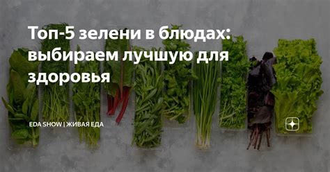 Топ-5 зелени в блюдах: выбираем лучшую для здоровья | Живая Еда с ...