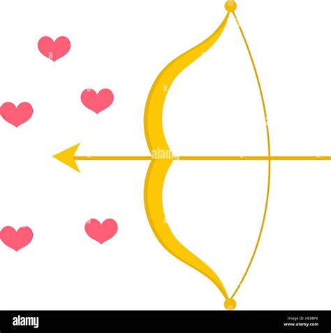 Cupid Bow Icon Flat Design Isolated On White Background Vector