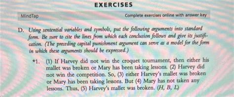 D Using Sentential Variables And Symbols Put The