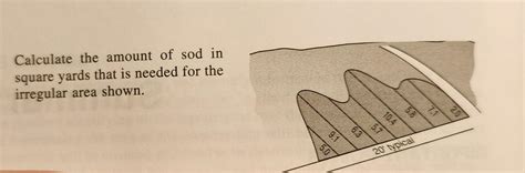 Solved Calculate The Amount Of Sod In Square Yards That Is Chegg Com