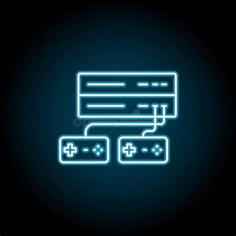 Console Game Game Controller Blue Neon Icon Simple Thin Line Outline Vector Of Esport Icons