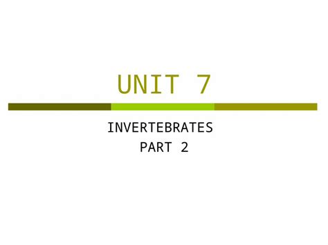 Ppt Unit 7 Invertebrates Part 2 Arthropods Arthropod Characteristics