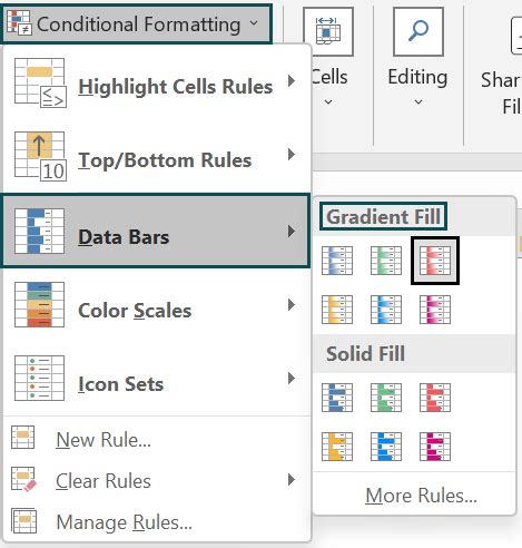 Data Bars In Excel Meaning Examples How To Add Insert