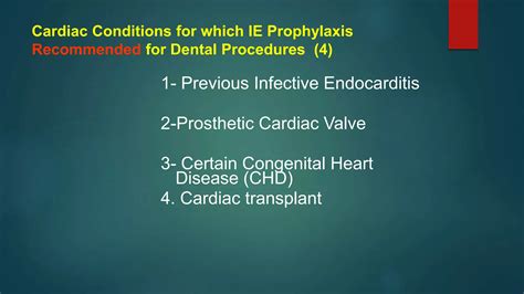 Pedo New Guidelines For Prophylaxis Against Infective Endocarditis Pptx