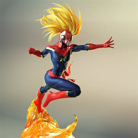 Pin by Star Wolf on Sculpture | Marvel statues, Captain marvel, Marvel