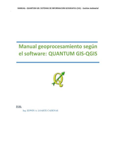 manual qgis pdf sistema de información geográfica ciencias de la