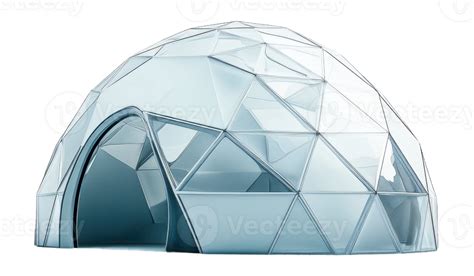 Modern Glass Geodesic Dome Structure Cut Out Stock 49222948 Png