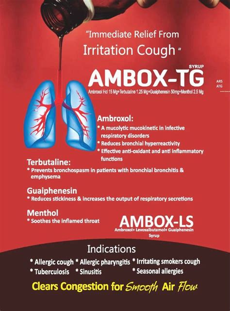 Ambroxol 15 Mg Terbutaline 1125 Mg Guaiphenesin 50 Mg Menthol 2