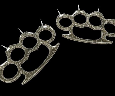 Artstation Spiked Brass Knuckles Game Asset 3d Model Game Assets